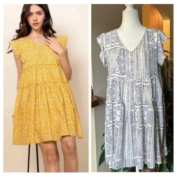 THML | Dresses | Thml Tiered Boho Mini Dress Szm | Poshmark